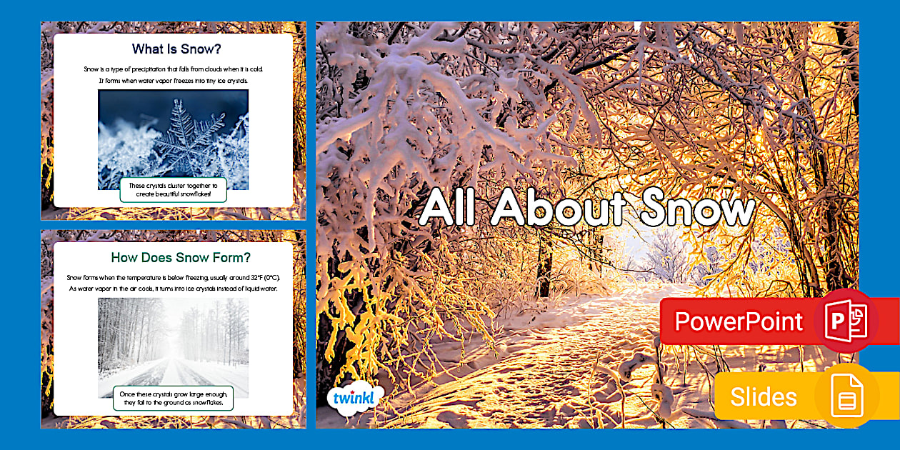 All About Snow PowerPoint & Google Slides for K-2nd Grade