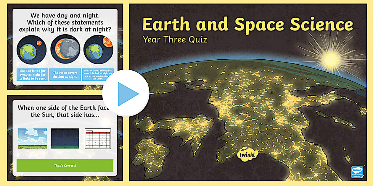 Year 3 Earth and Space Sciences Quiz PowerPoint - Twinkl