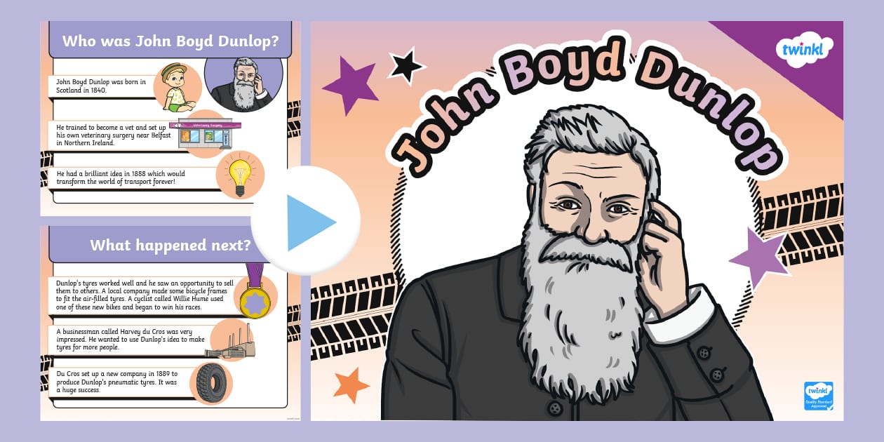 John Boyd Dunlop Information PowerPoint | History | Twinkl