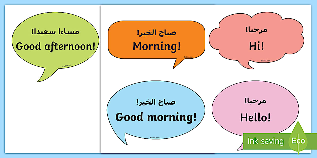 Social Greetings Prompt Cards Arabic/English - Social Greetings Prompt ...
