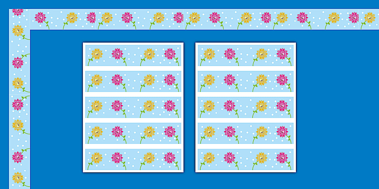 Geometric Shape Flowers Bulletin Board Border (teacher made)