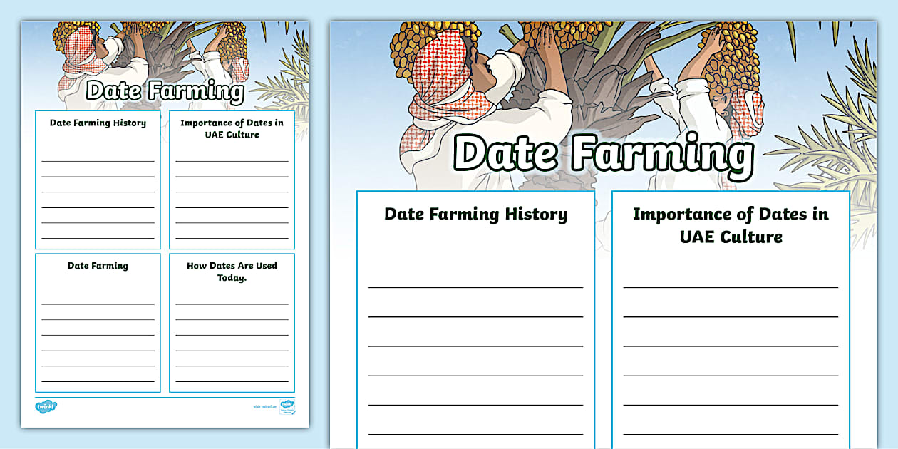 Date Farming in the UAE Fact File Template (teacher made)