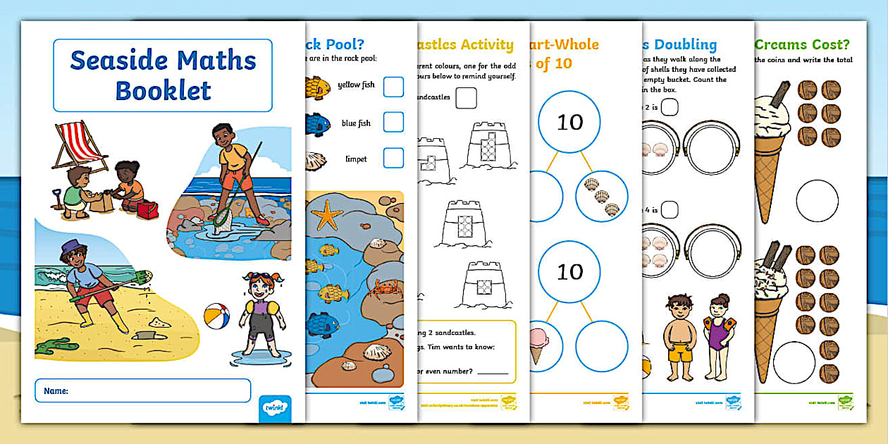 Seaside-Themed Maths Activity Booklet | Twinkl - Twinkl