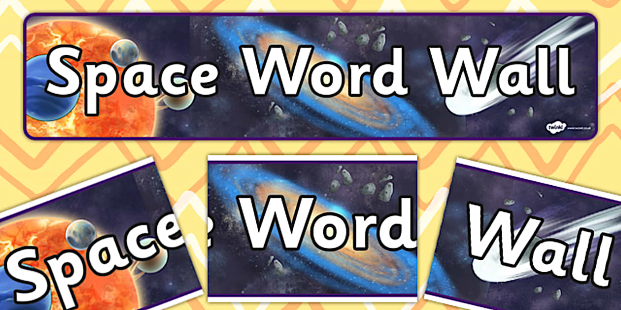 Space Word Wall Banner (teacher made) - Twinkl