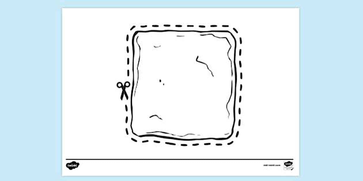 Medium Square Boulder Colouring Sheet | Colouring Sheets