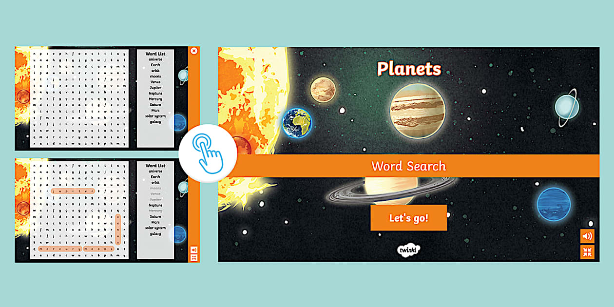 Planets Interactive Word Search (teacher made) - Twinkl