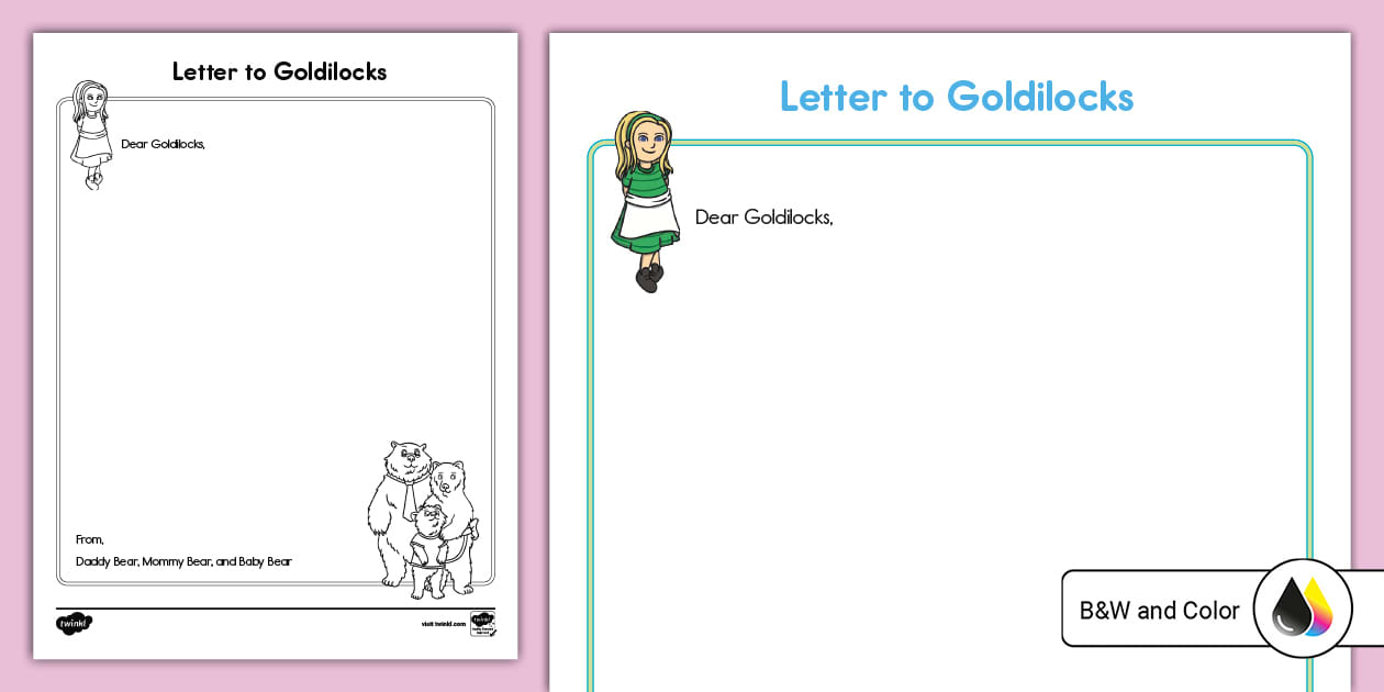Three Bears Letter to Goldilocks for K-2nd Grade - Twinkl
