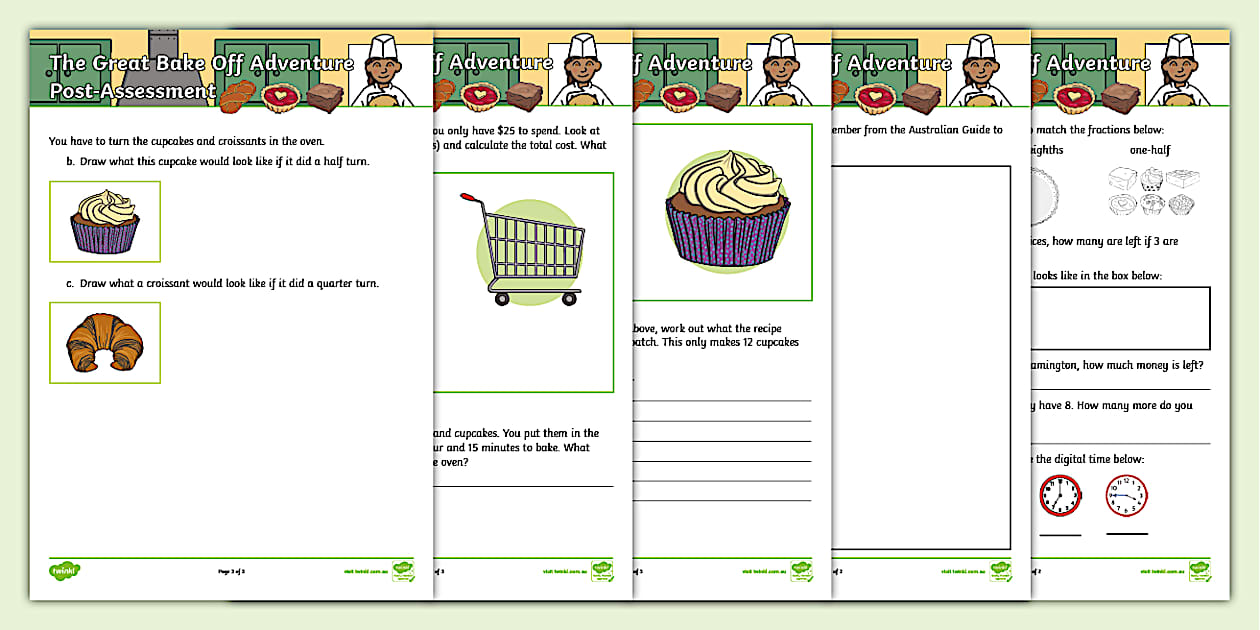 IU Year 2 The Great Bake Off Adventure Pre-/Post-Assessments