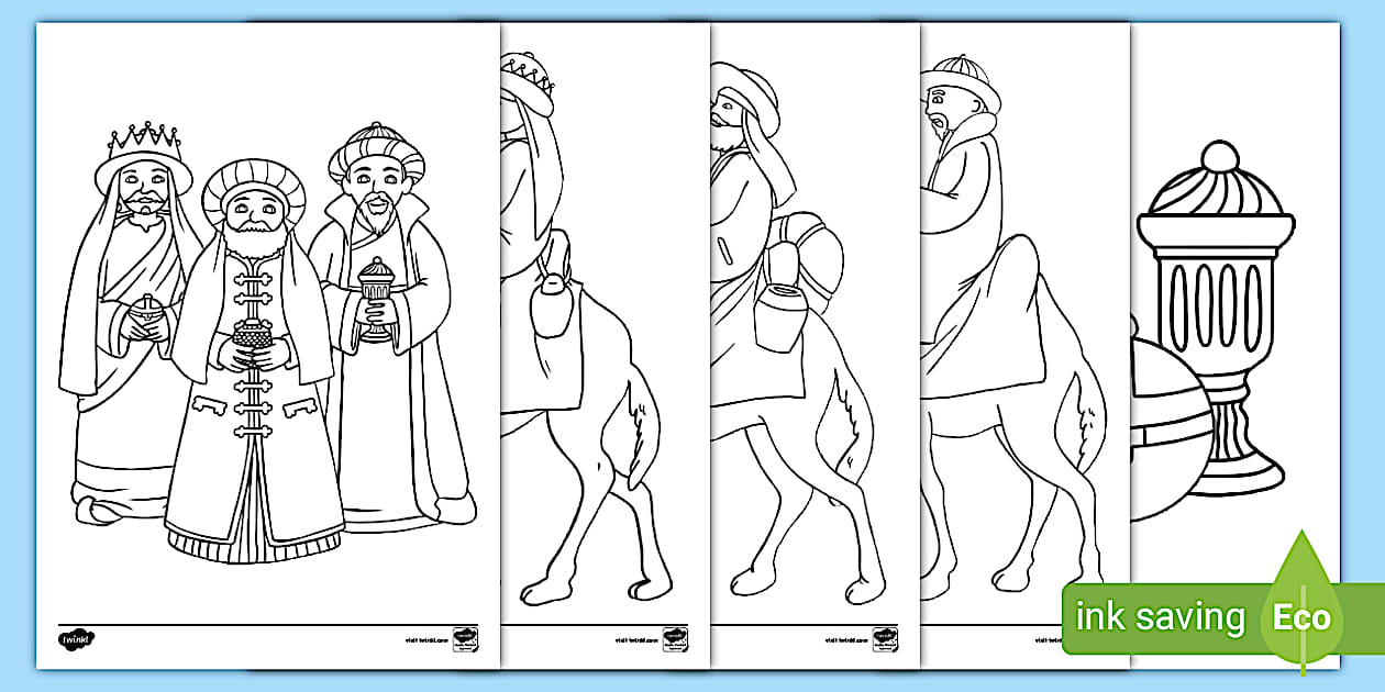 Epiphany Colouring Pages (teacher made) - Twinkl