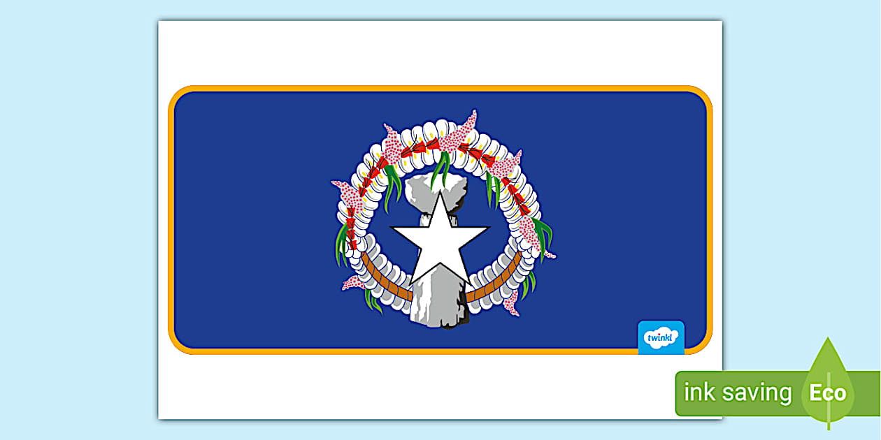 Northern Mariana Islands Flag Poster | Twinkl | KS1 | Flags