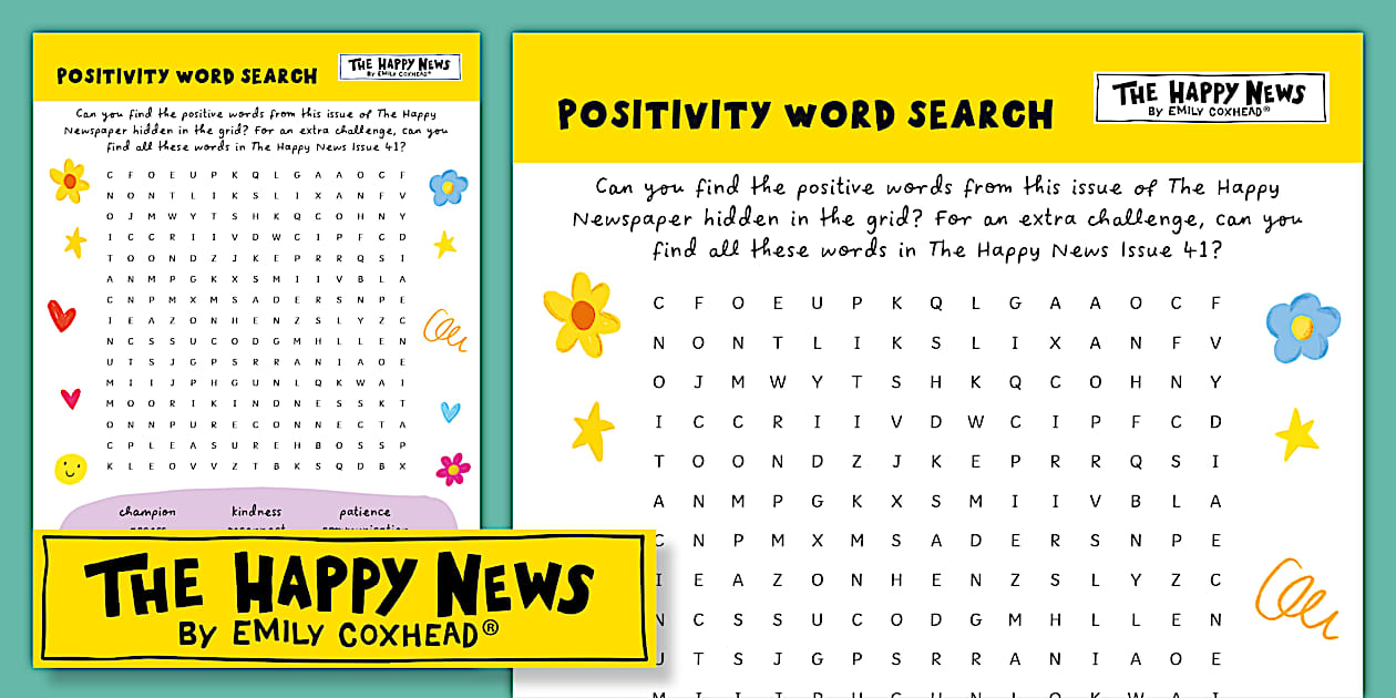 Happy News Word Search for KS2