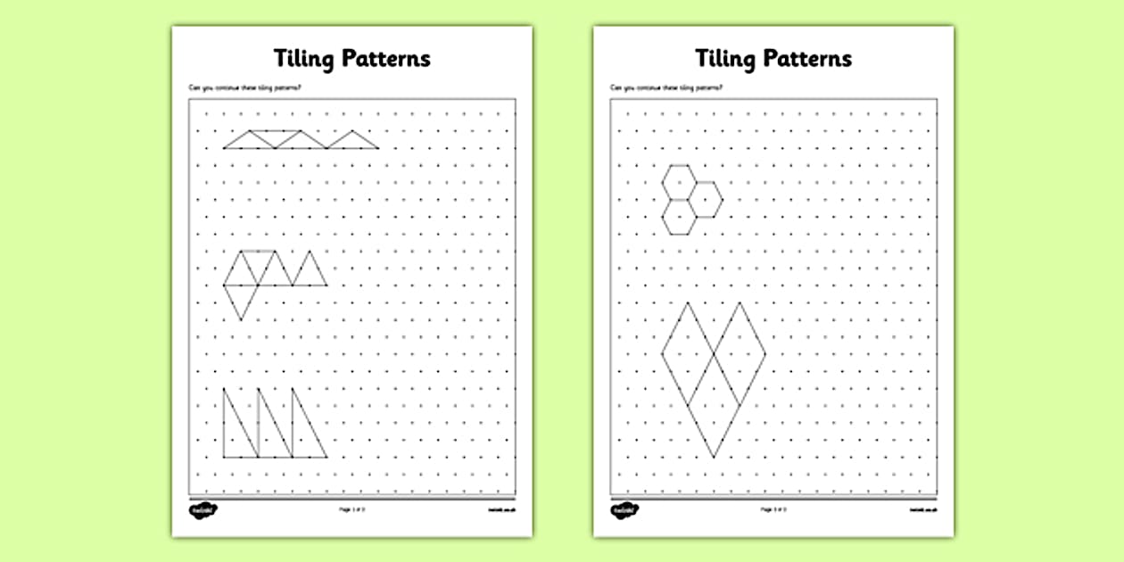Editable Tiling Patterns on Isometric Dot Paper - Twinkl