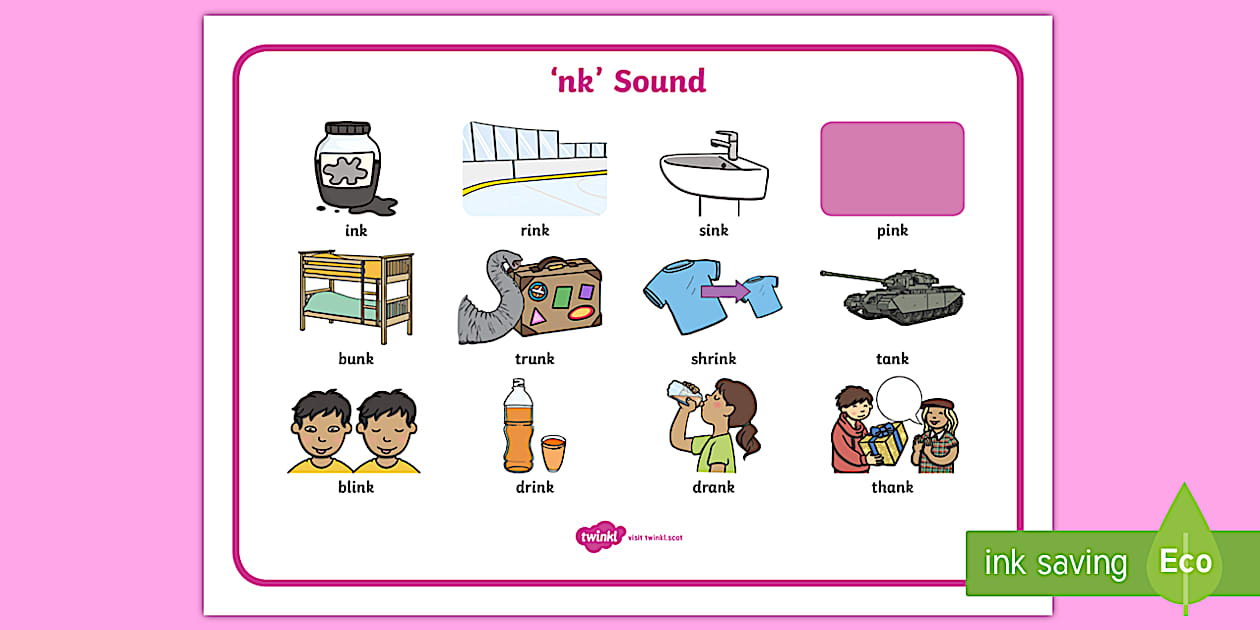 ‘nk’ Sound Words | Word Mat | CfE Resources - Twinkl