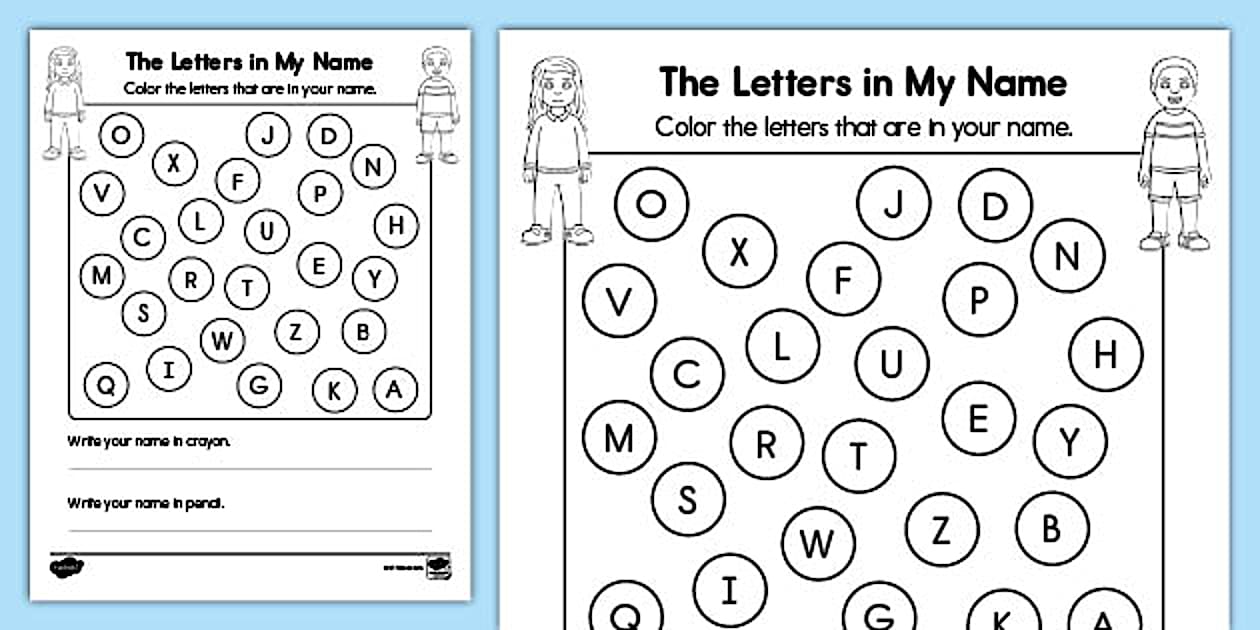 Letters in My Name Activity | Resource | Twinkl USA - Twinkl