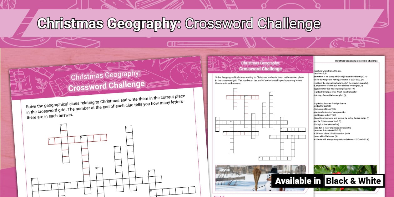 Christmas Geography Crossword Challenge