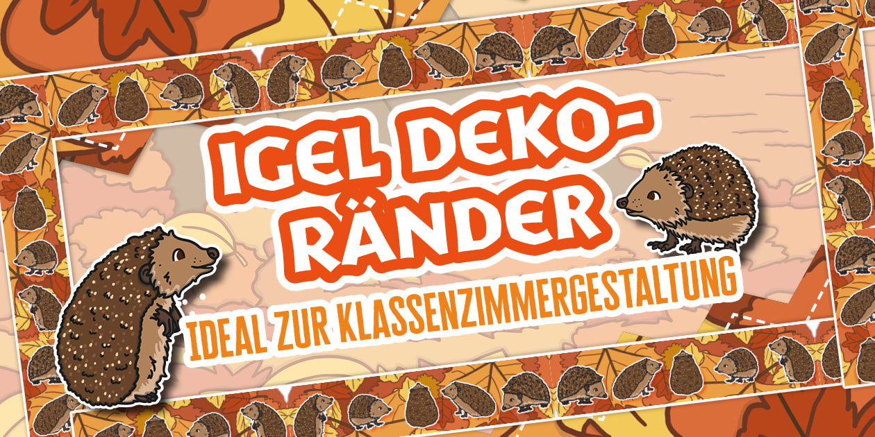 * NEW * Igel - Deko-Ränder