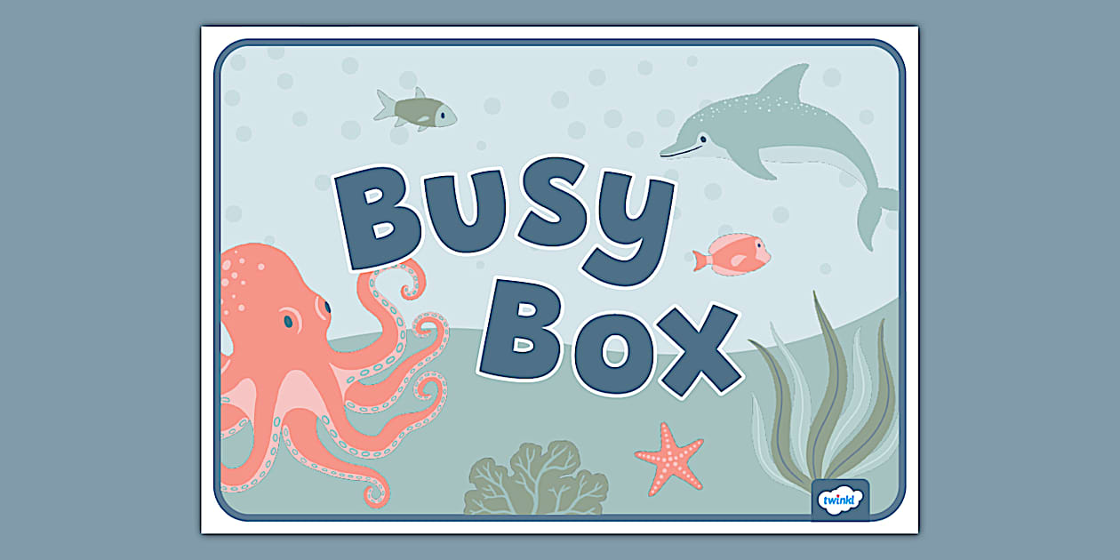 Under the Sea-Themed Busy Box Display Poster