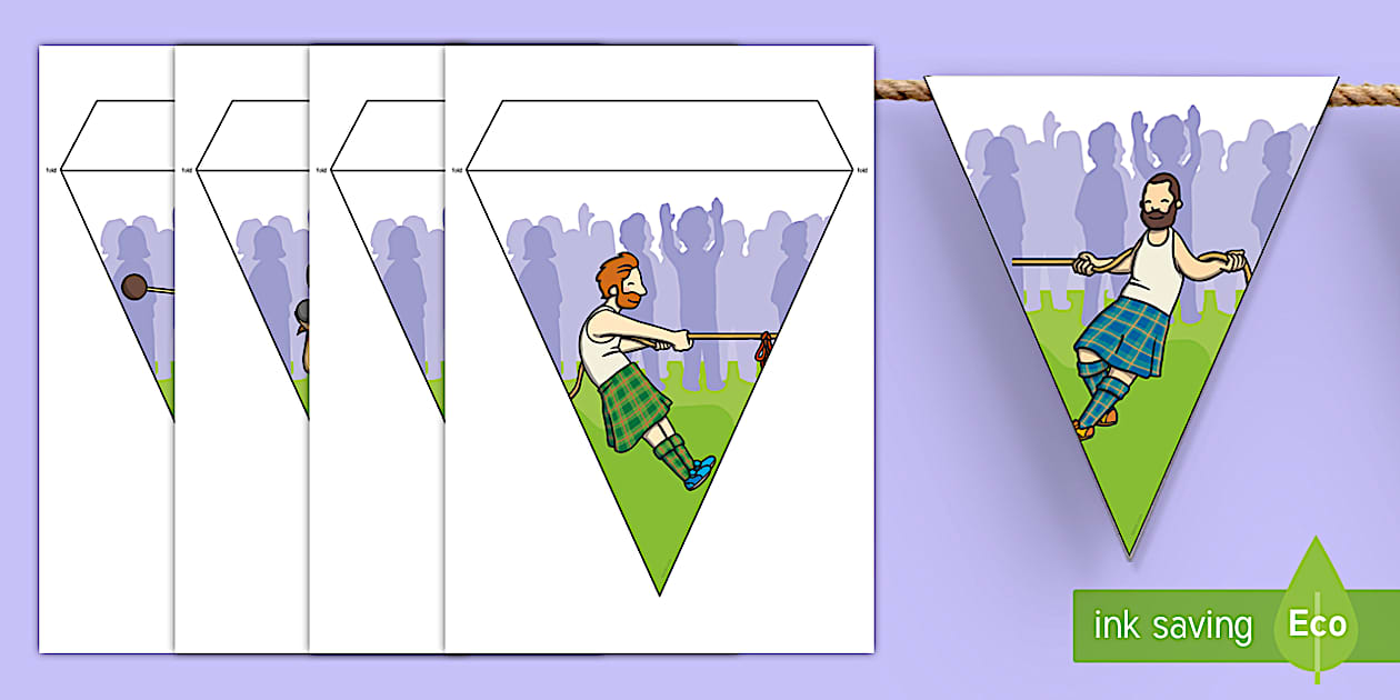Highland Games Display Bunting (Teacher-Made) - Twinkl