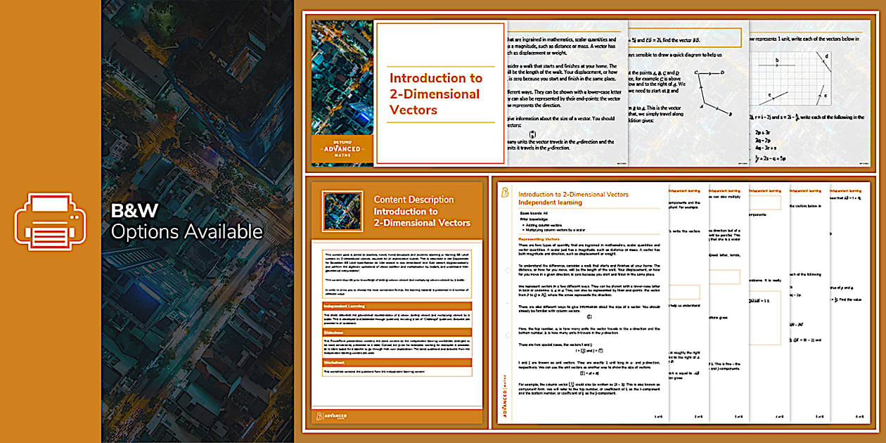 👉 Introduction to 2-Dimensional Vectors - Resource Pack