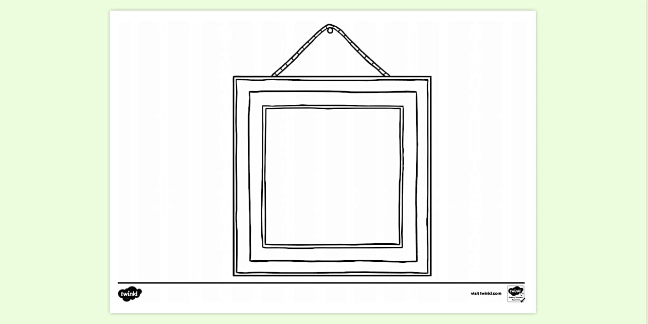 Wooden Photo Frame Colouring Sheet | Colouring Sheets