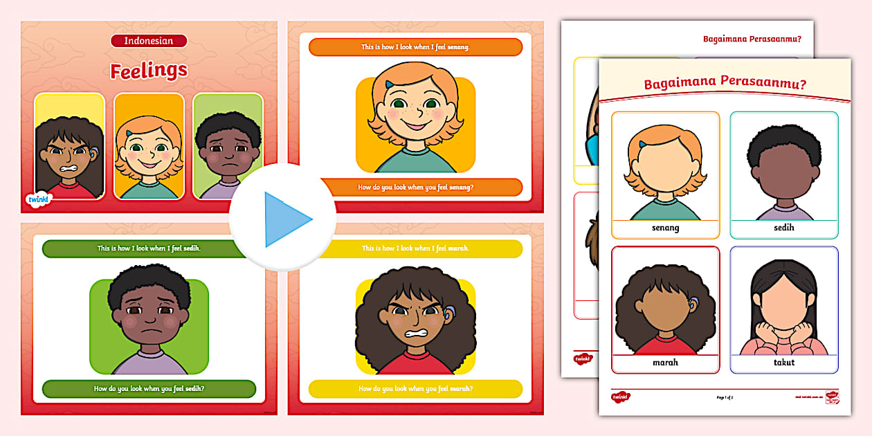 Years 1-2 Indonesian Lesson Pack: Feelings (teacher made)