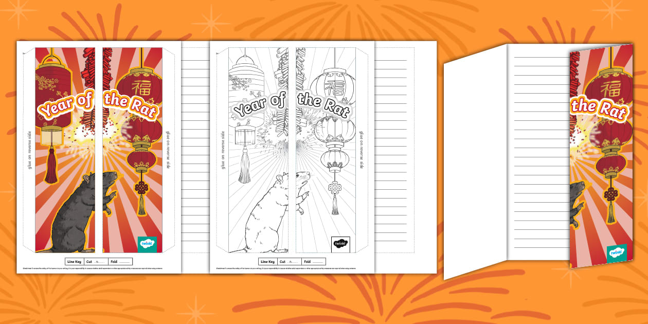 Year of the Rat Folding Writing Template (teacher made)