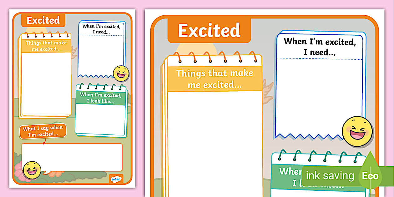 Excited Chart (teacher made) - Twinkl