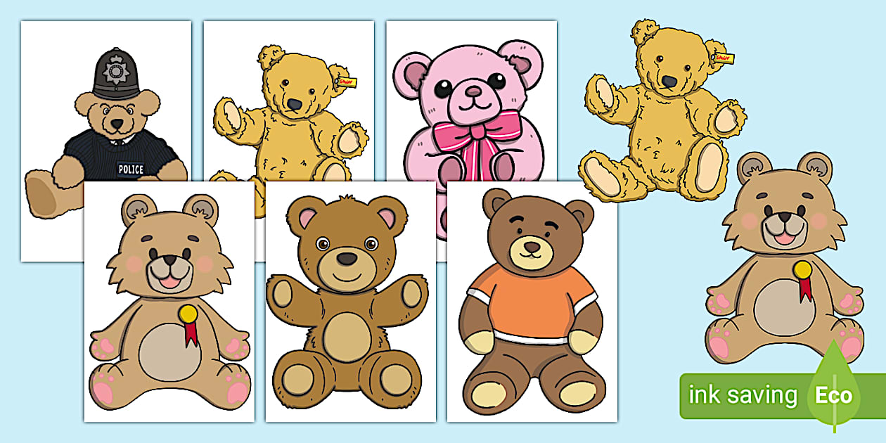Teddy Bear Display Cut-Outs - Twinkl - KS1 (teacher made)