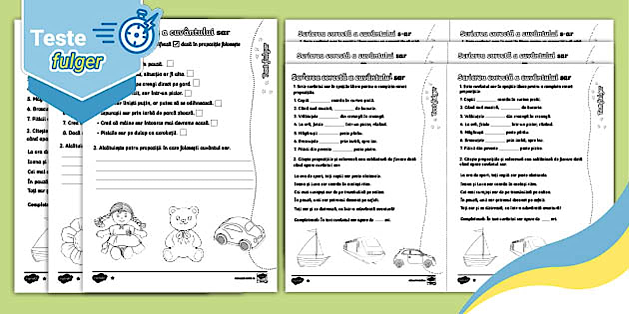 Scrierea corectă a cuvintelor sar/s-ar – Test fulger