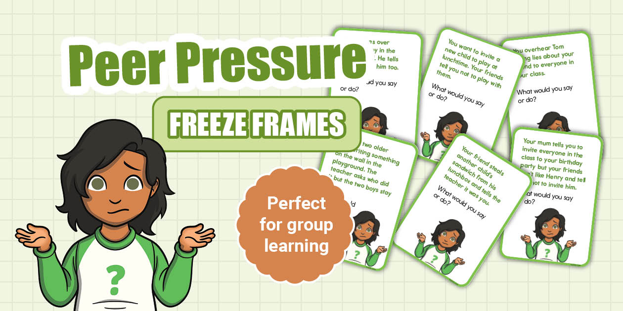 Peer Pressure Freeze Frame Flashcards