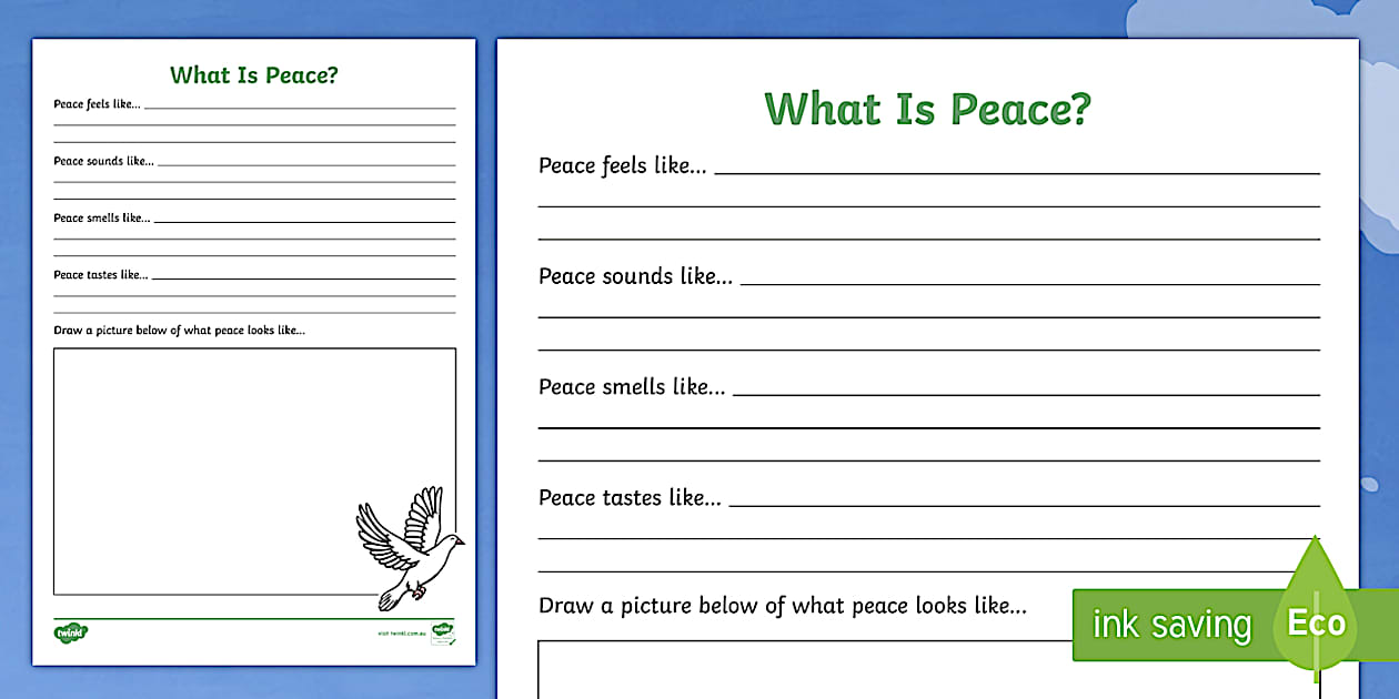 Remembrance Day What Is Peace Writing Frame (teacher made)