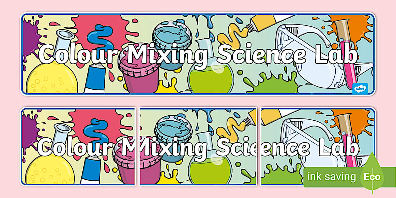 Colour Mixing Science Lab Display Banner Ι EYLF Display