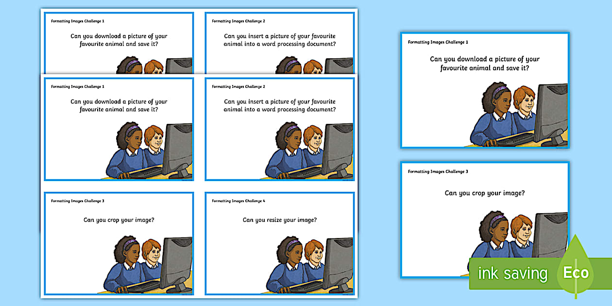 Formatting Images Challenge Cards (teacher made) - Twinkl