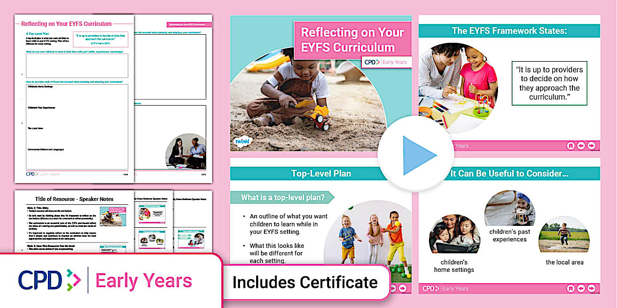 Reflecting on Your EYFS Curriculum (New EYFS 2021) - Twinkl