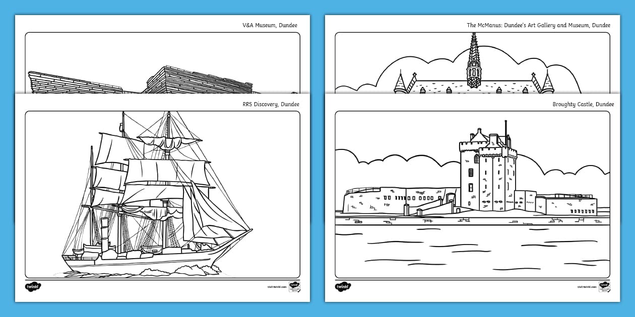 City of Dundee Colouring Pages (teacher made) - Twinkl