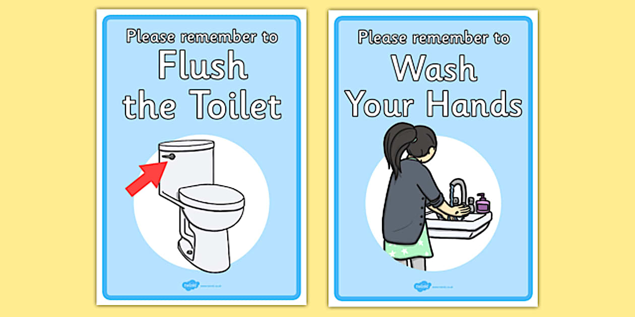 Signs For the Toilet (teacher made) - Twinkl