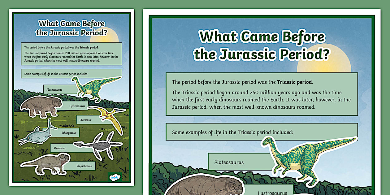 What Came Before the Jurassic Period? Poster (teacher made)