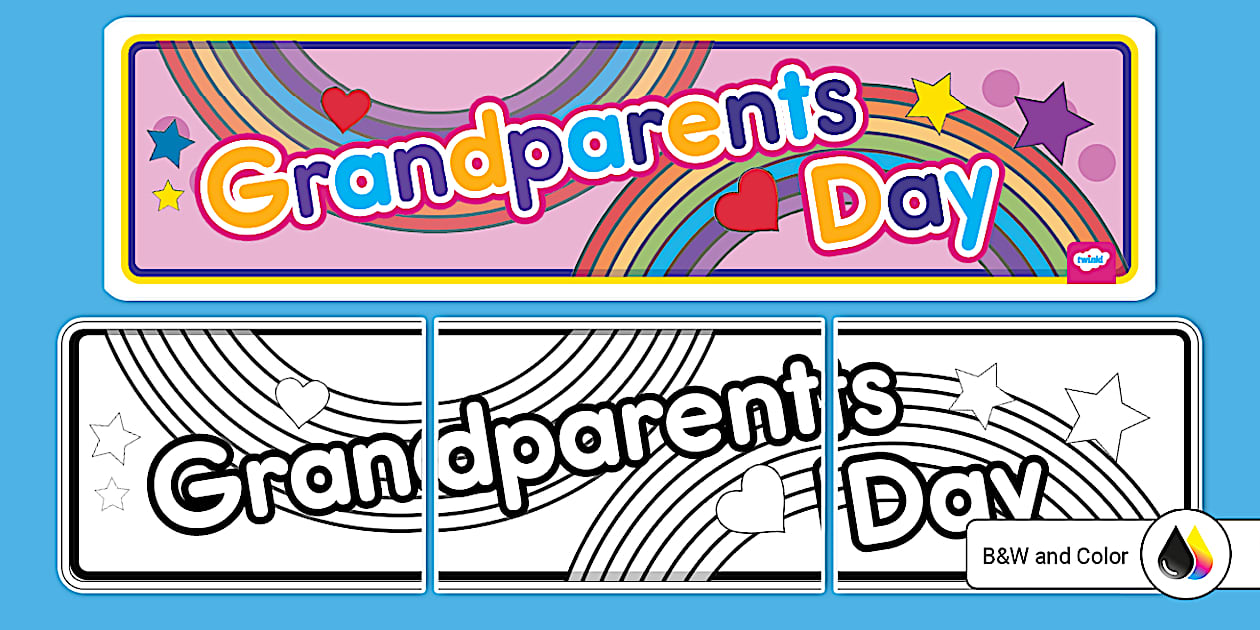 Grandparents Day Banner (teacher made) - Twinkl