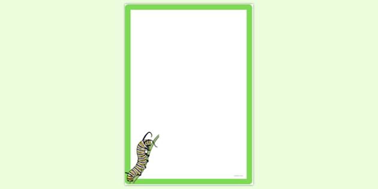 Simple Blank Caterpillar Page Border | Page Borders | Twinkl