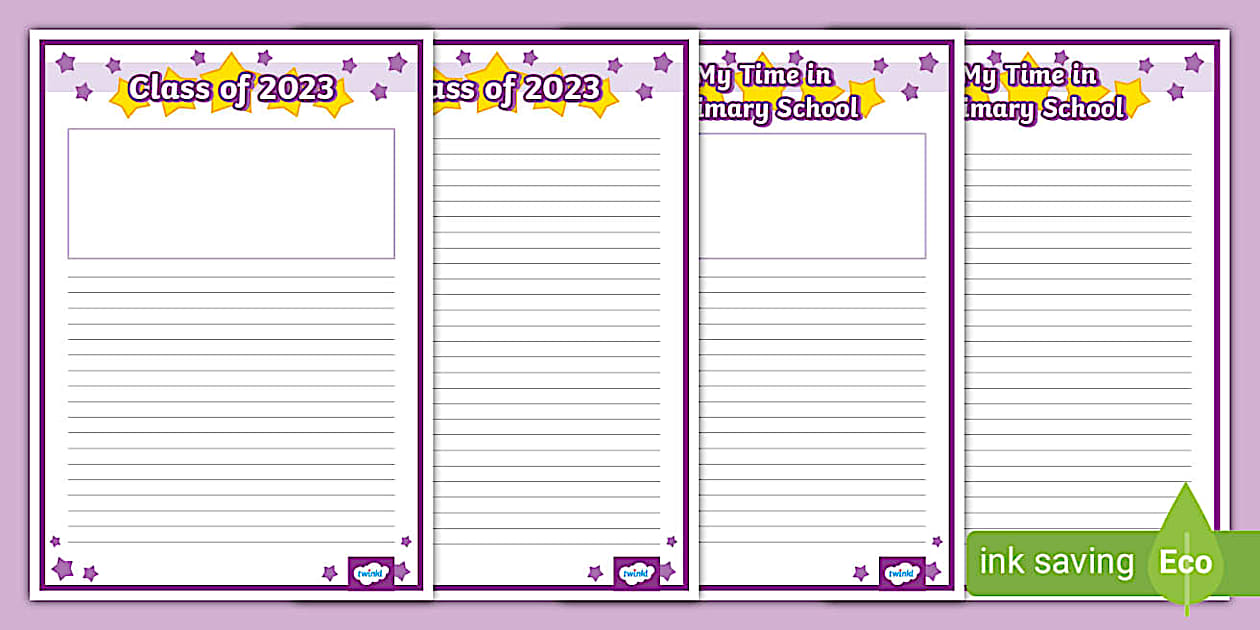 Graduation Writing Frames (Sixth Class) (professor feito)