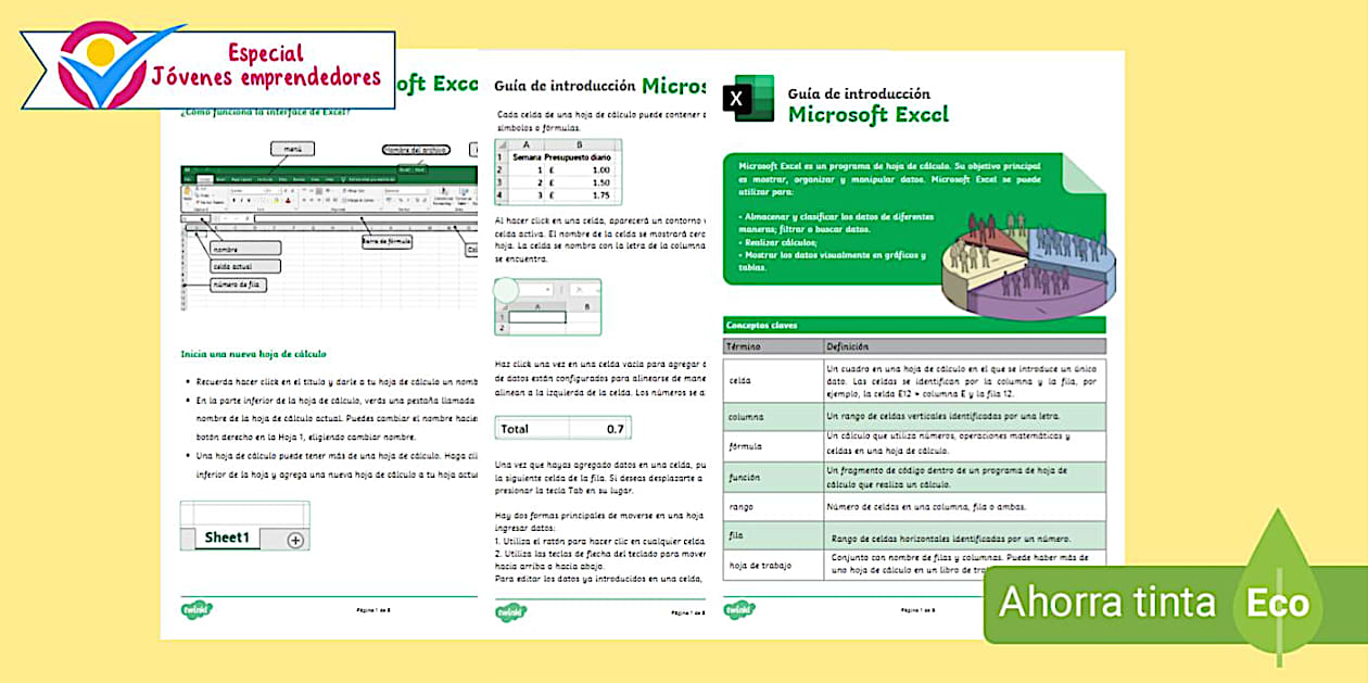 Instructivo para Excel básico - Escolar - Twinkl Colombia
