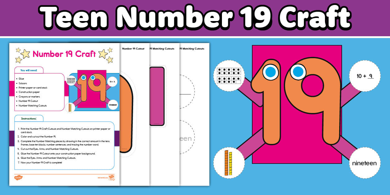 Teen Number 19 Craft