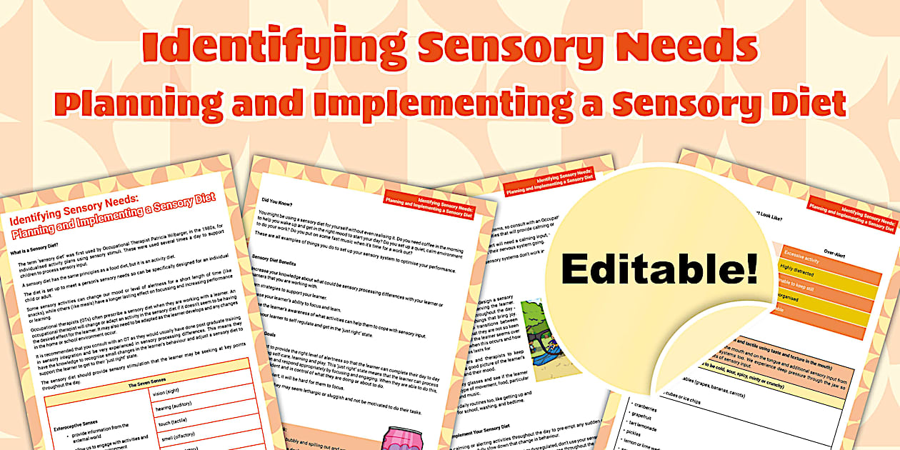 Identifying Sensory Needs: Planning and Implementing a Sensory Diet