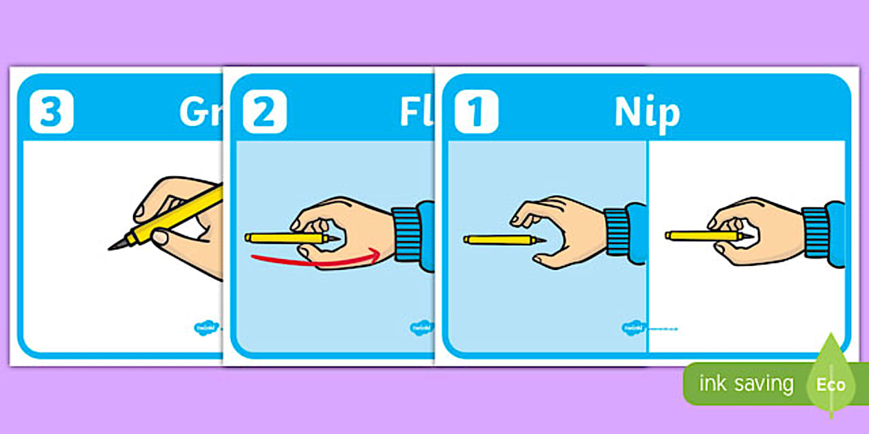 Editable How To Grip A Pencil Poster (teacher made) - Twinkl