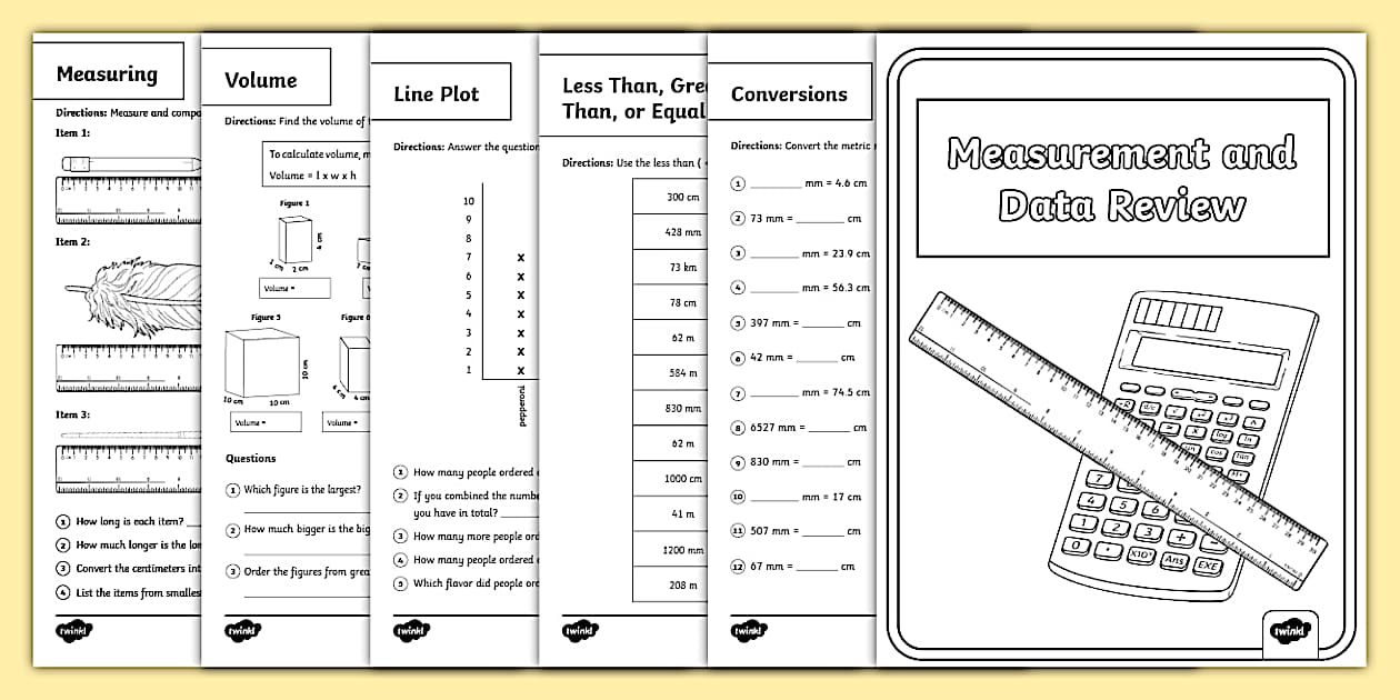 Measurement and Data 5th Grade Worksheets | Twinkl USA