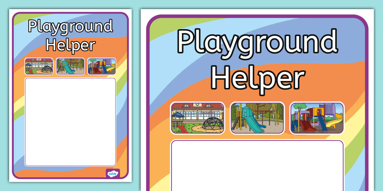Playground Helper Display Poster (teacher made) - Twinkl