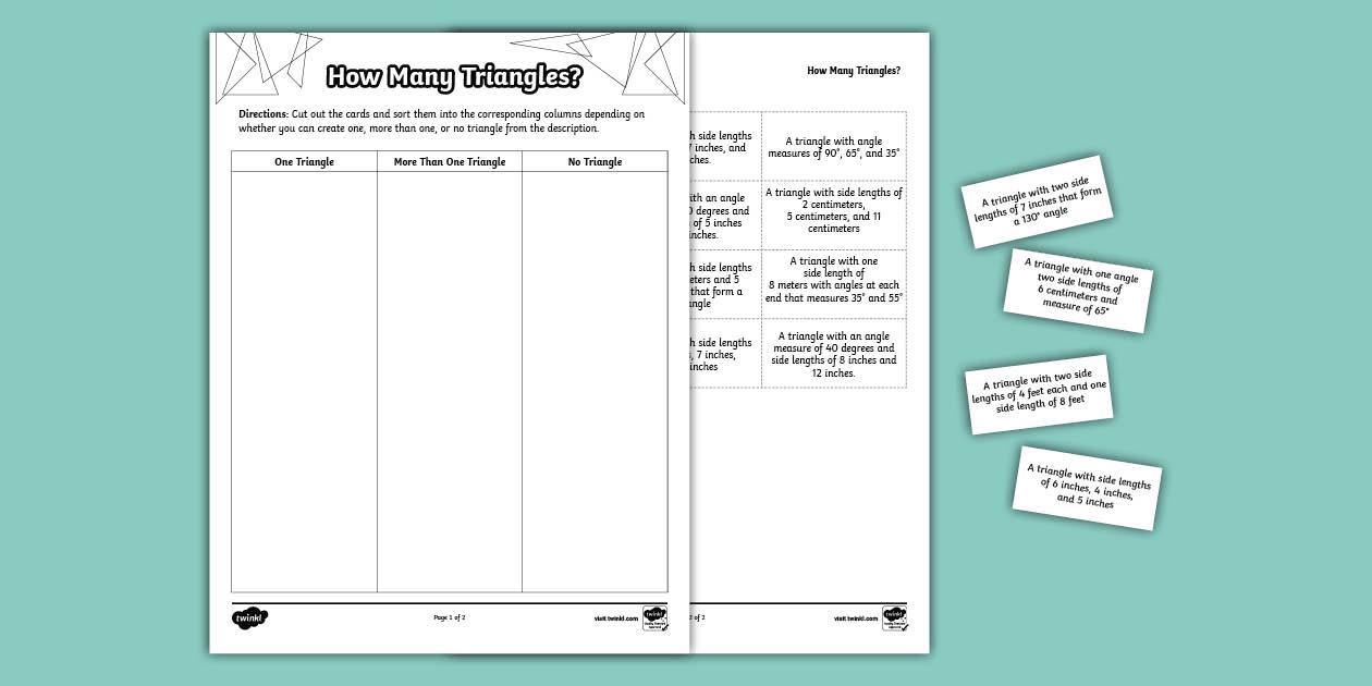 How Many Triangles Worksheet | Resource | Twinkl USA