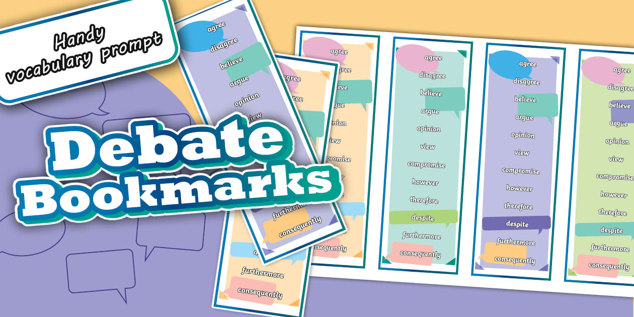 Debate Vocabulary Bookmarks