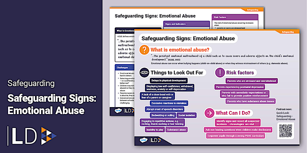 Emotional Abuse: Safeguarding Signs Poster and Handout