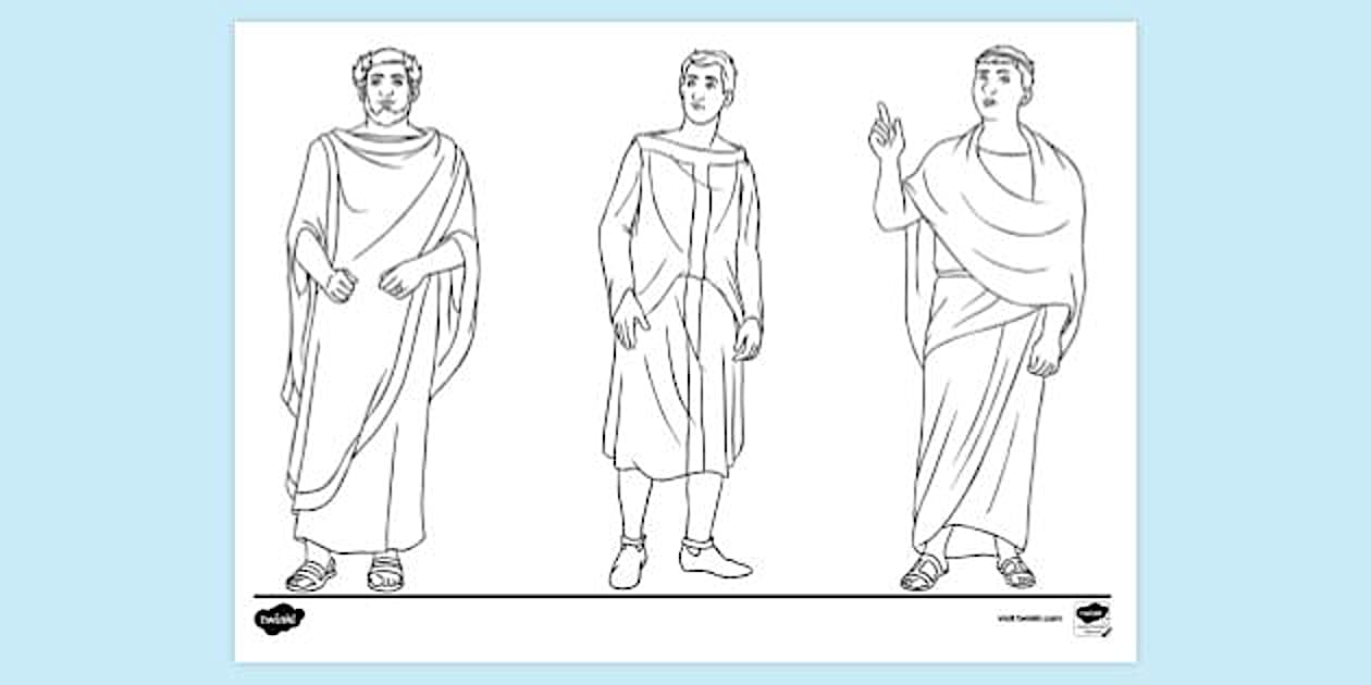 Ancient Greece Colouring Page | Colouring Sheets - Twinkl